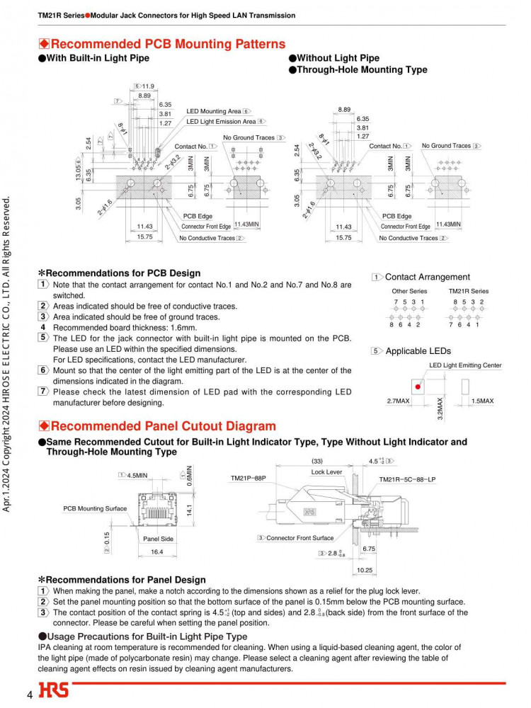 HRS TM21R series document page 4