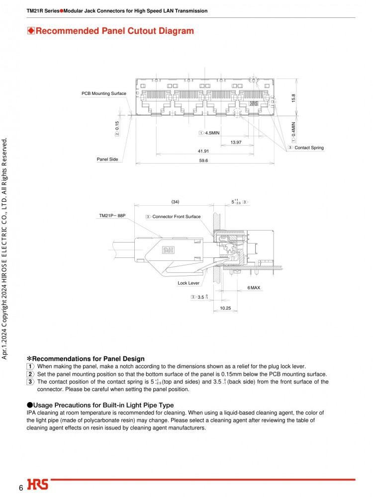 HRS TM21R series document page 6