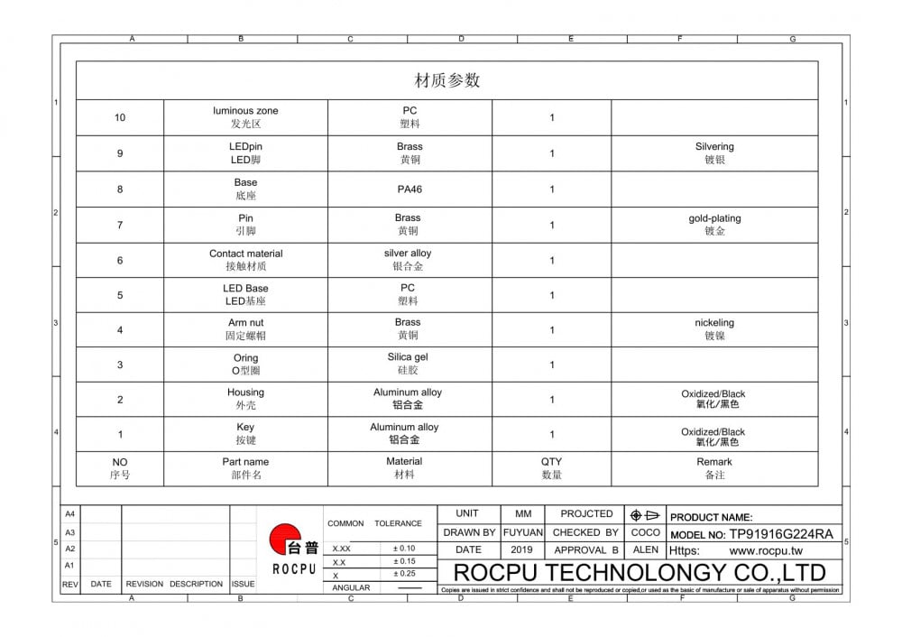 TP91916G224RA technical drawing page 3
