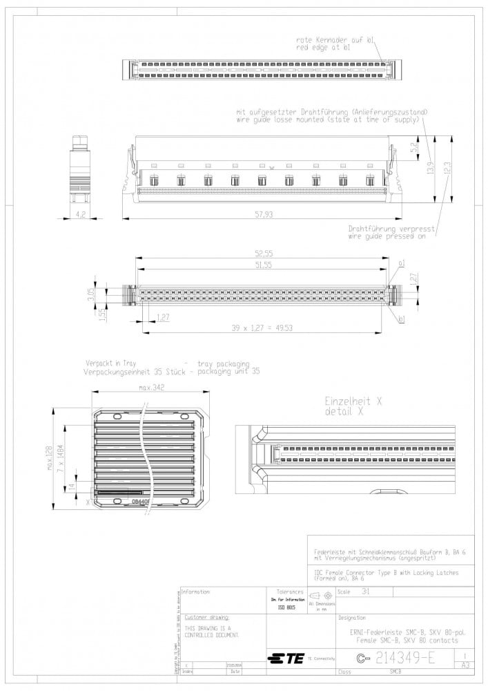 TE Connectivity 214349-E controlled drawing preview