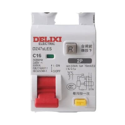 Delixi Electric DZ47SLES2C16G Miniature Residual Current Circuit Breaker