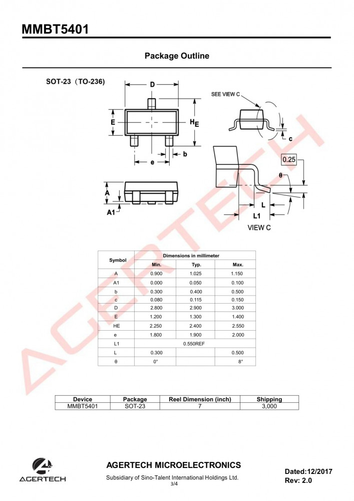 MMBT5401 datasheet page 3