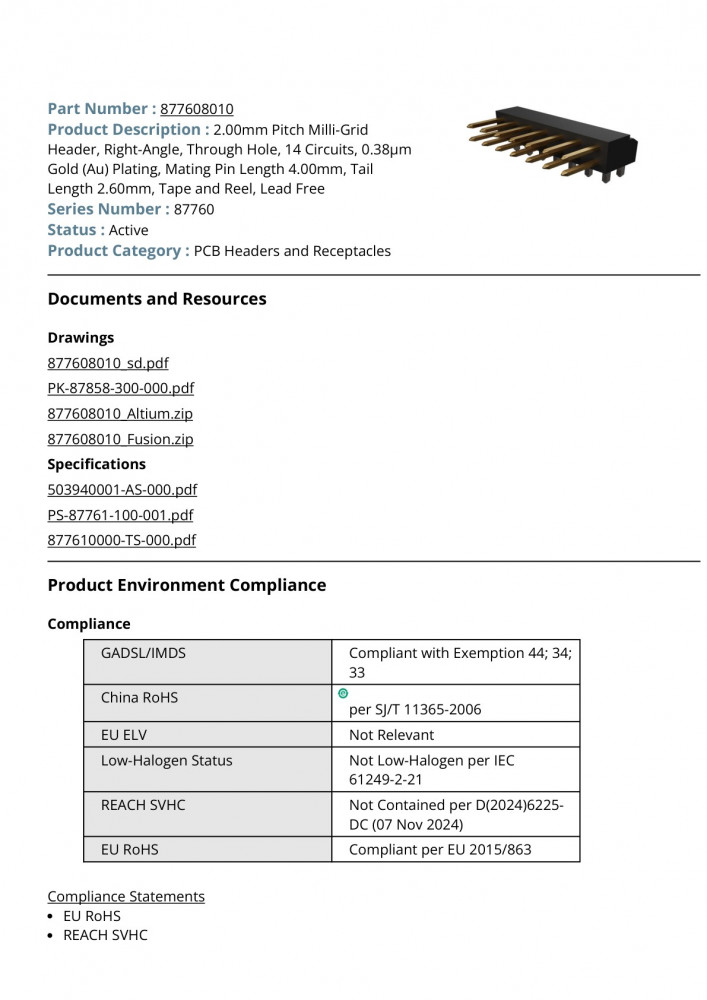 877608010 technical document page 1