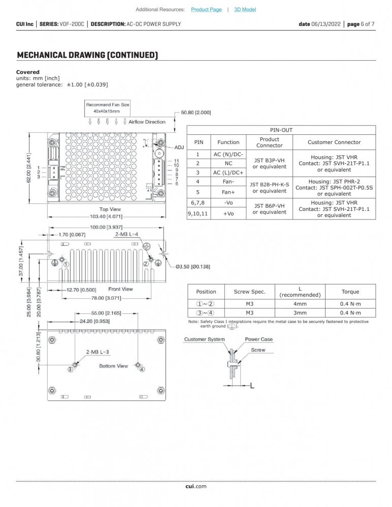 VOF-200C datasheet page 6