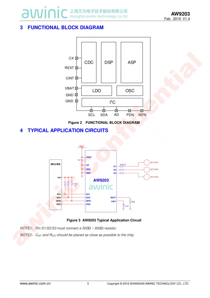 AW9203CSR datasheet page 5