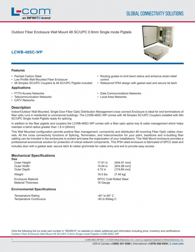 LCWB-48SC-WP technical document page 1