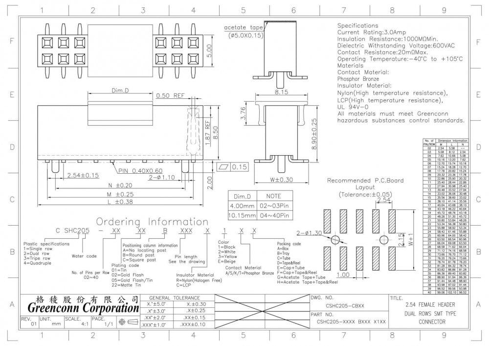 CSHC205-2002A001R1AA technical document preview