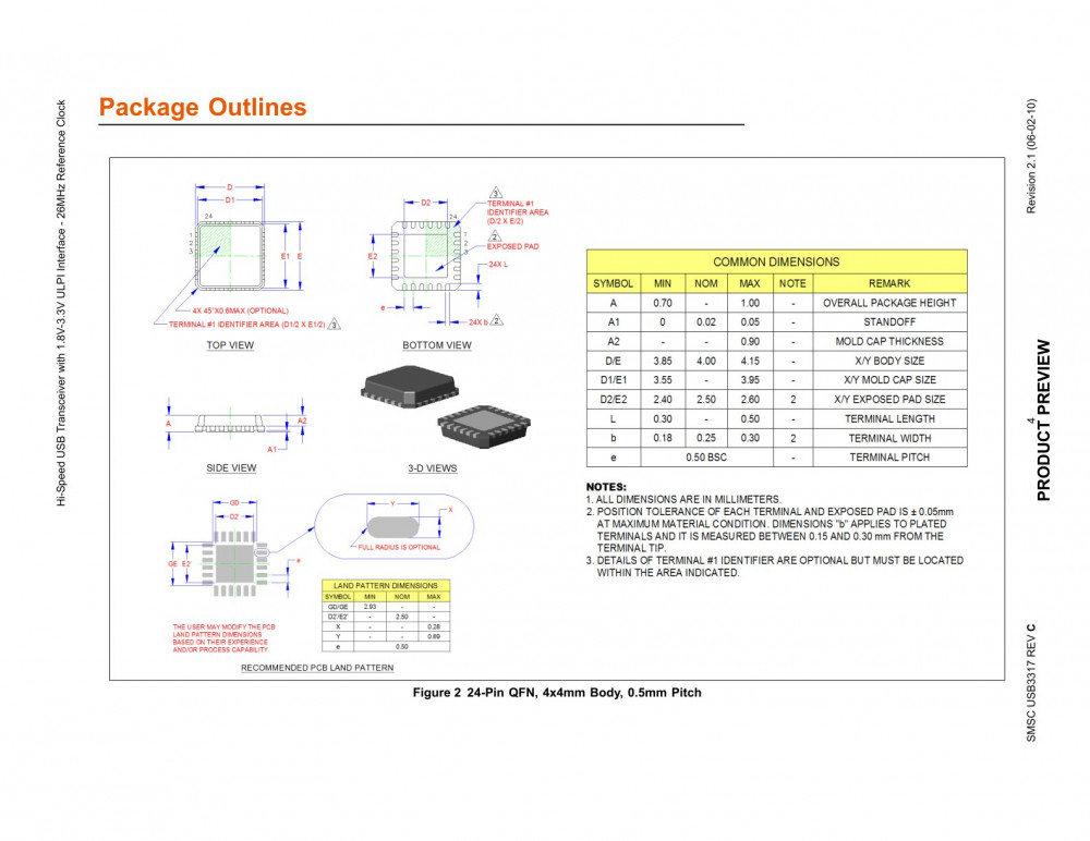 USB3317 product documentation page 4