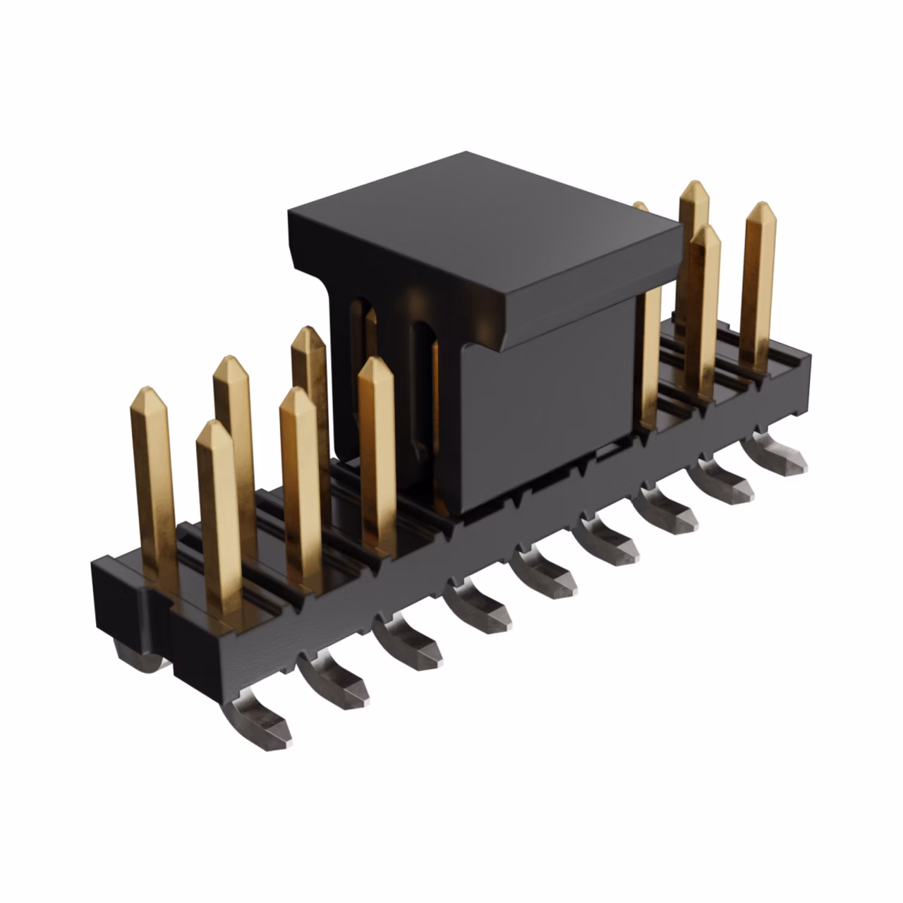 Milli-Grid Header, Vertical, Surface Mount, 50 Circuits, 0.76µm Gold (Au) Plating, Mating Pin Length 3.80mm, with Cap, Tape and Reel, Lead-Free