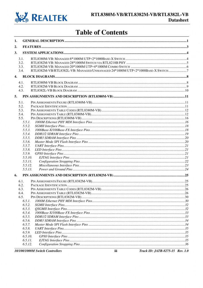 RTL8380M-VB-CG datasheet page 3
