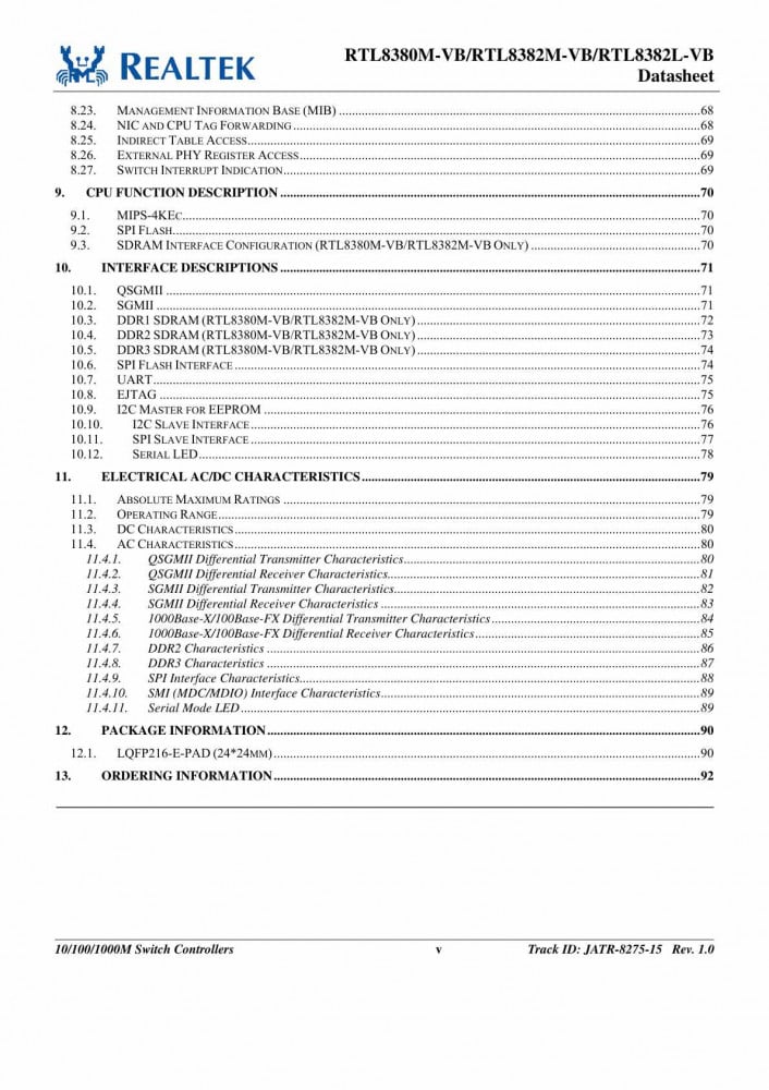 RTL8380M-VB-CG datasheet page 5