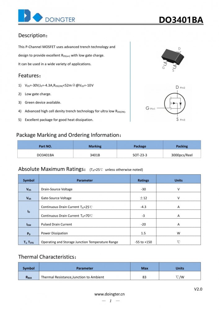 DO3401BA datasheet page 1