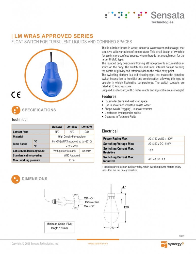 LM10BW technical document page 1