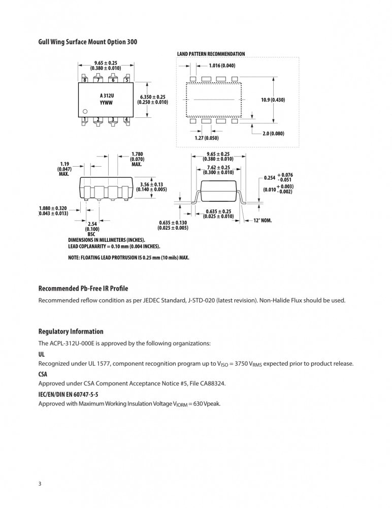 ACPL-312U-000E datasheet page 3