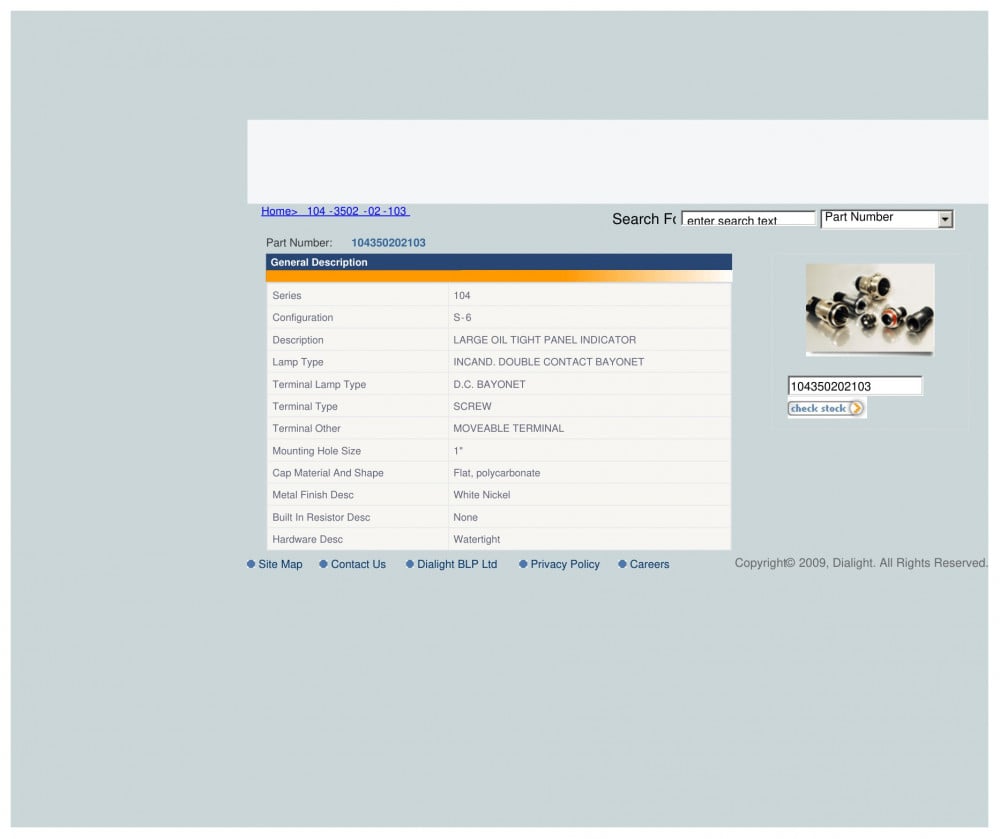 Dialight 104-3502-02-103 technical document preview