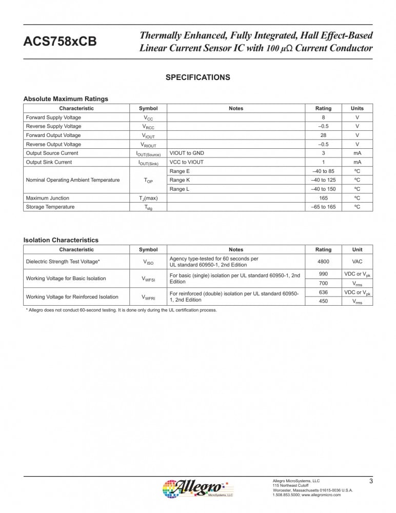 ACS758 datasheet page 3