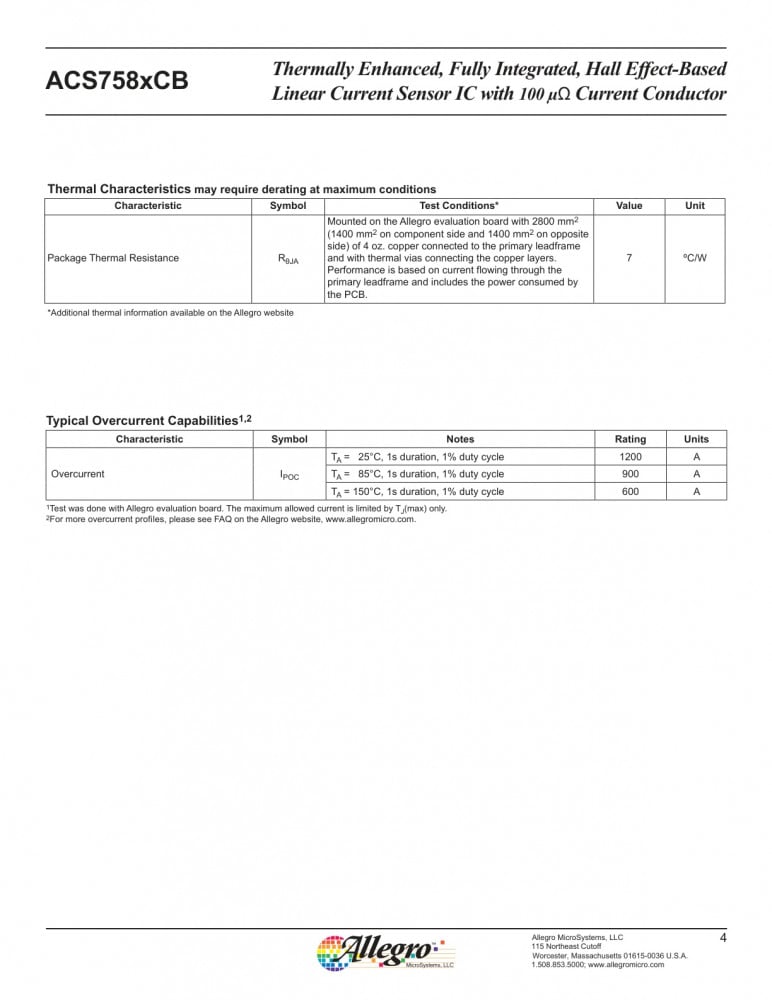 ACS758 datasheet page 4