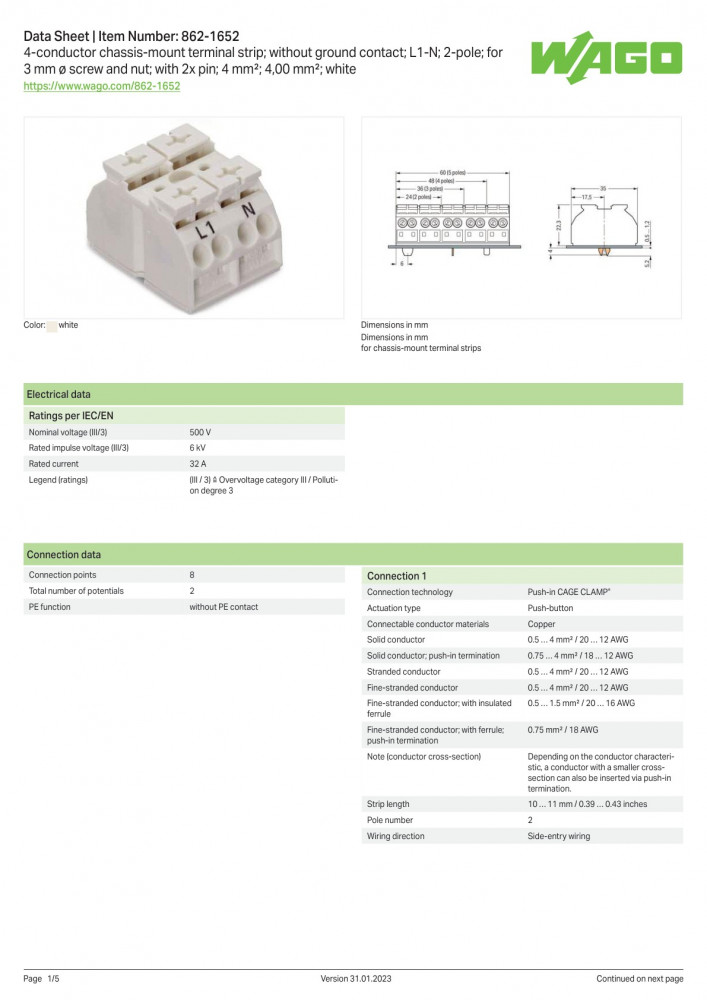 862-1652 technical document page 1