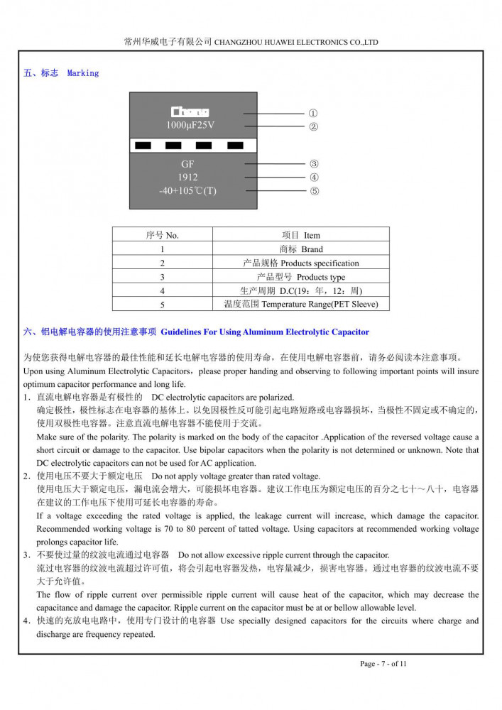 GF specification page 6