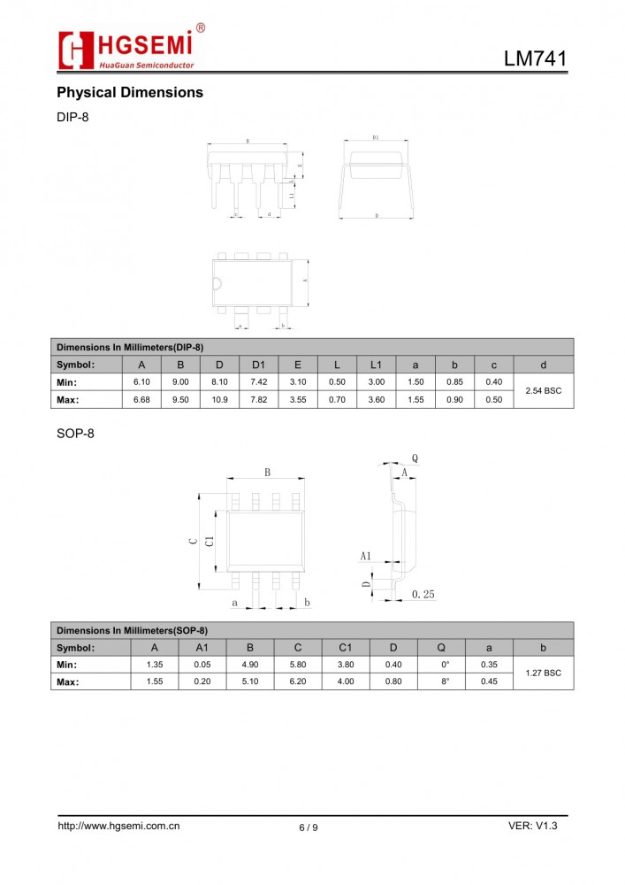 LM741N datasheet page 6