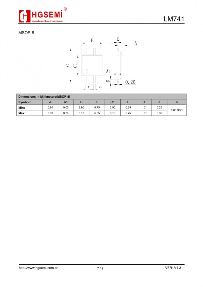 LM741N datasheet page 7