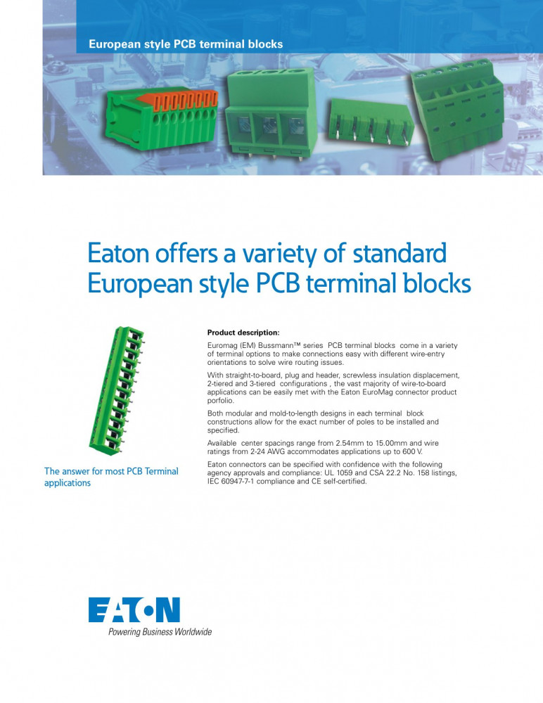 Eaton EM279503V technical document page 1