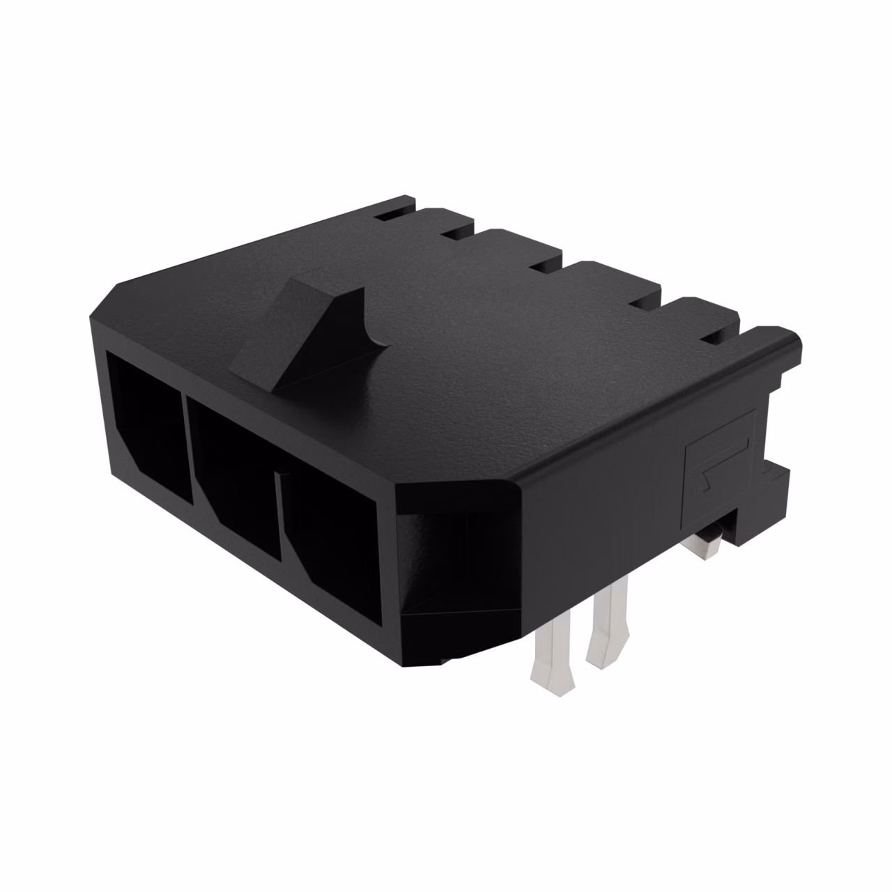 Micro-Fit+ Right-Angle Header, Surface Mount, 3.00mm Pitch, Single Row, 3 Circuits, 0.76µm Gold (Au) Plating, Glow-Wire Capable, Press Clip, Black, Tape and Reel for sale