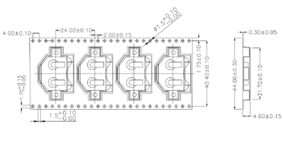 TE Connectivity BAT-HLD-003-SMT Spring Loaded Battery Holder for sale