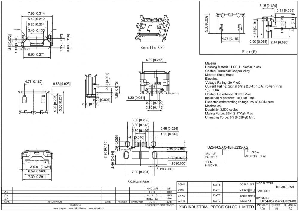U254-051N-4BHJ233-SS technical drawing preview