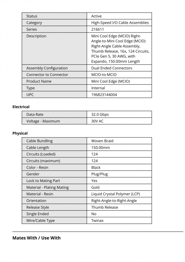MOLEX 2166111121 technical document page 2