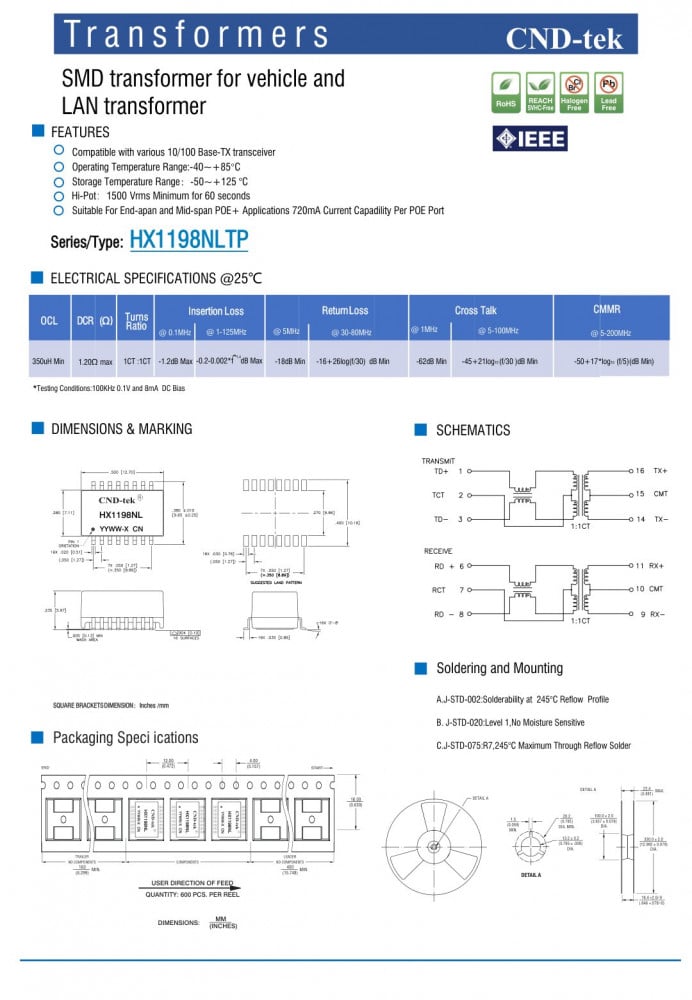 HX1198NLTP-CND technical document preview
