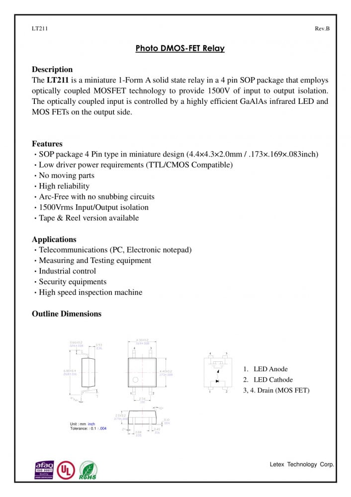 LT211 product description and features