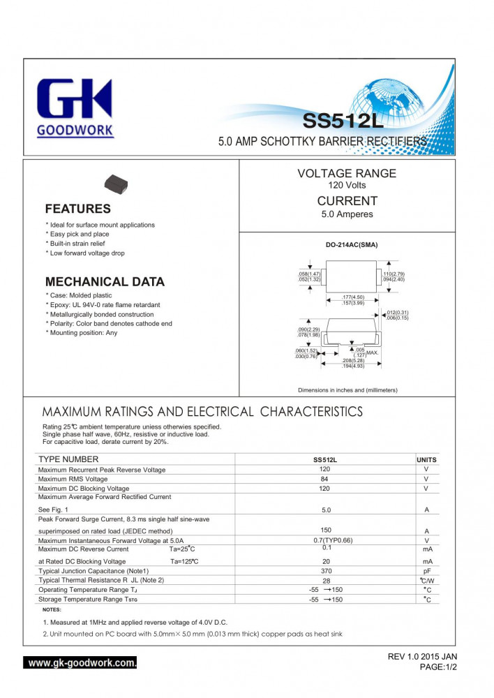 GOODWORK SS512L datasheet page 1