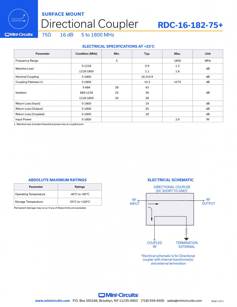 RDC-16-182-75+ datasheet page 2