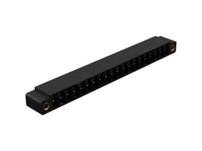 3.50mm Pitch Eurostyle Right-Angle PCB Header, with Threaded Retention Inserts, Gold (Au) Plated, Black, 20 Circuits for sale