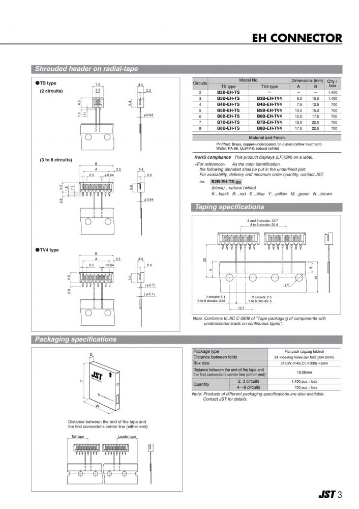 JST EH connector catalog page 3