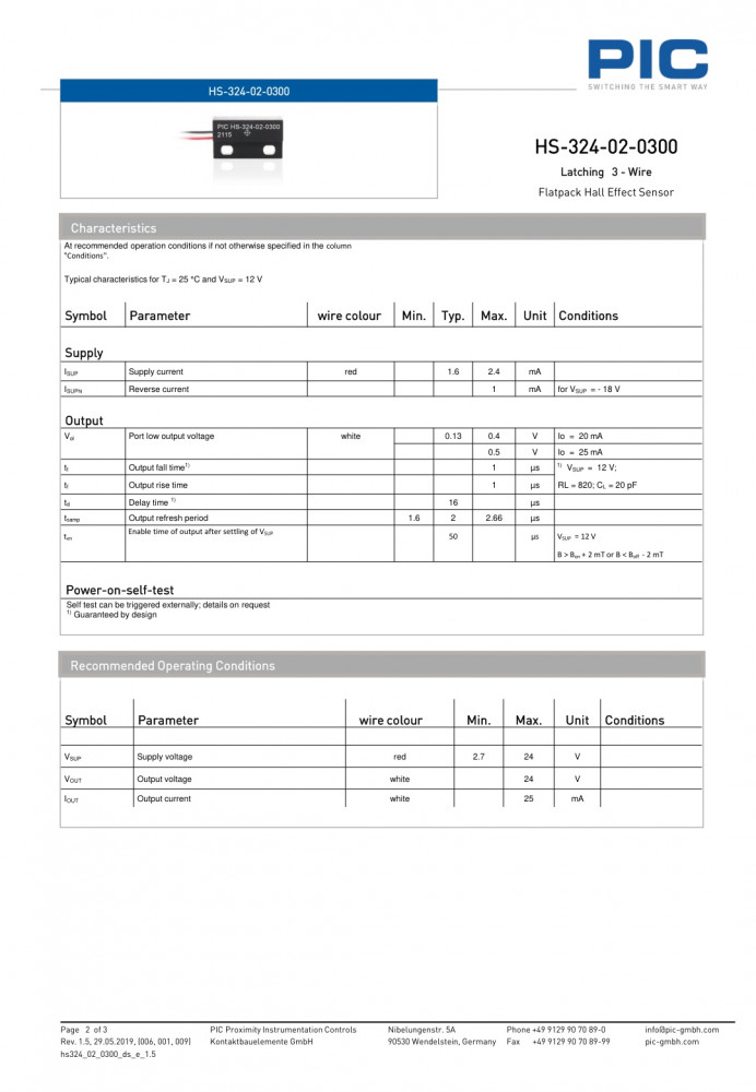 HS-324-02-0300 technical document page 2