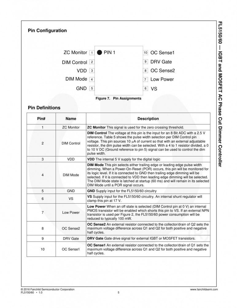FL5160 technical document page 6
