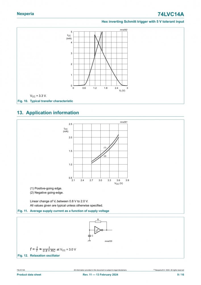 74LVC14A datasheet page 9