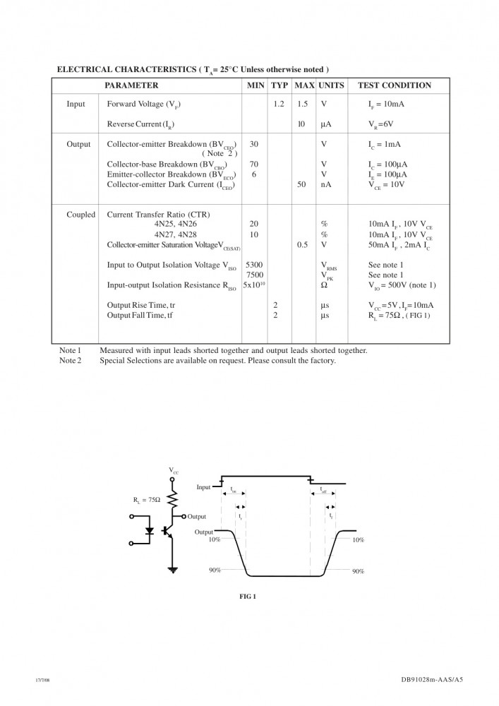 ISOCOM 4N25SM datasheet page 2 preview