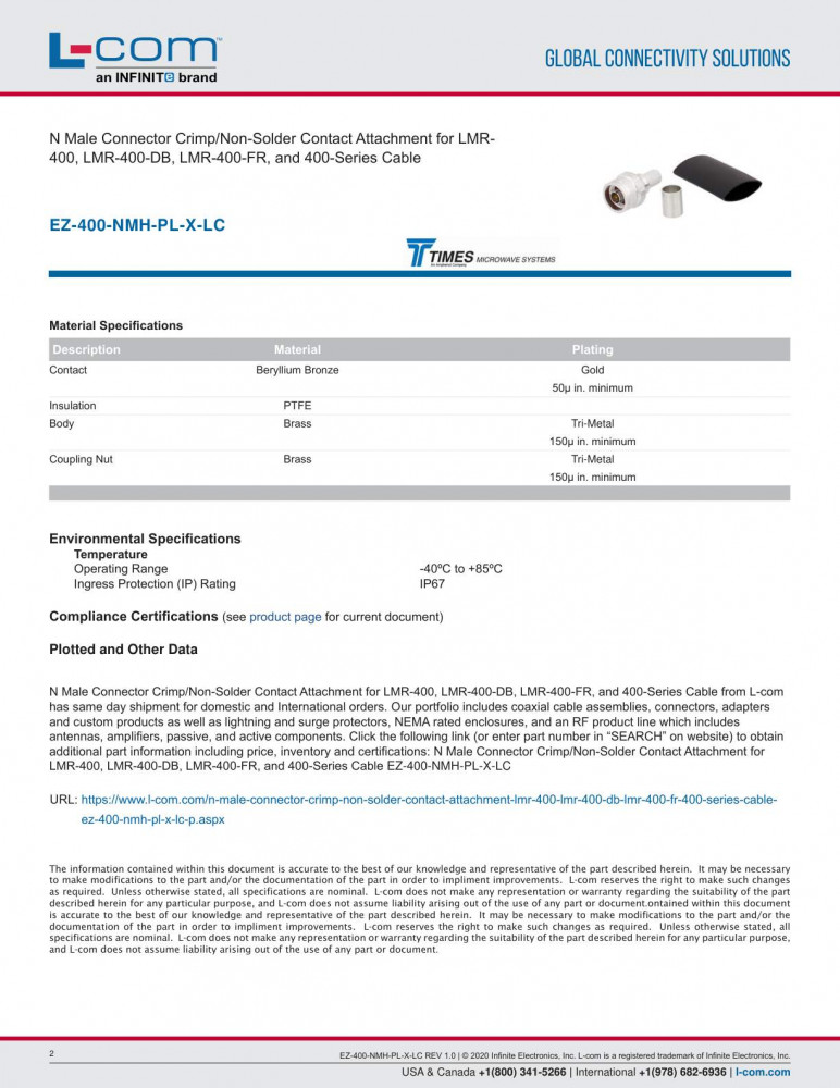 EZ-400-NMH-PL-X-LC datasheet page 2