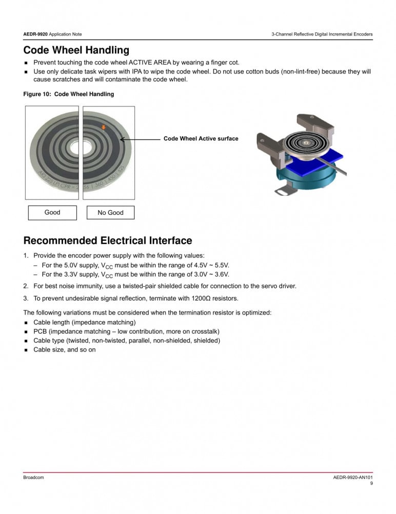HEDS-9920EVB technical document page 9