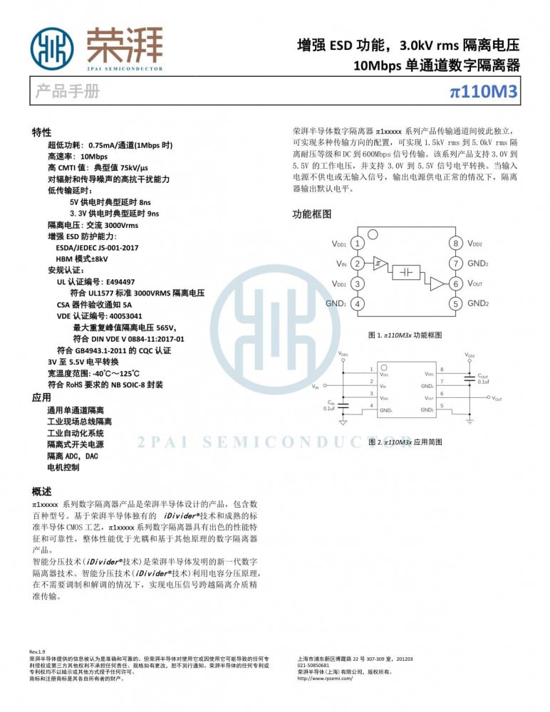 π110M31 datasheet page 1