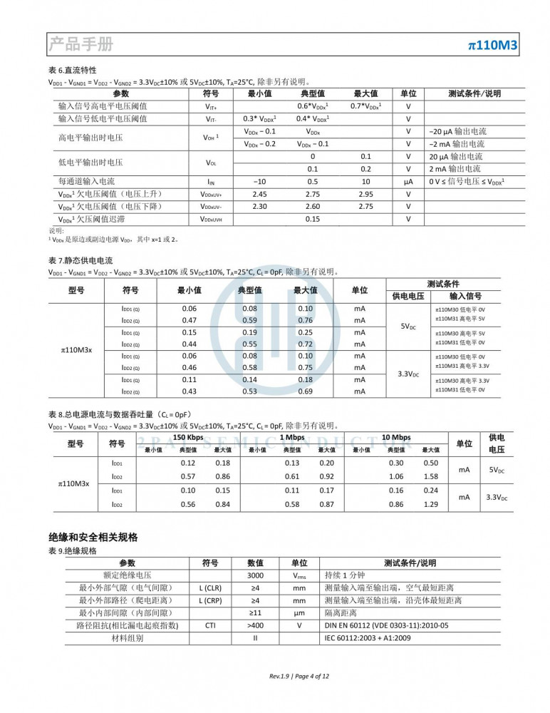 π110M31 datasheet page 4
