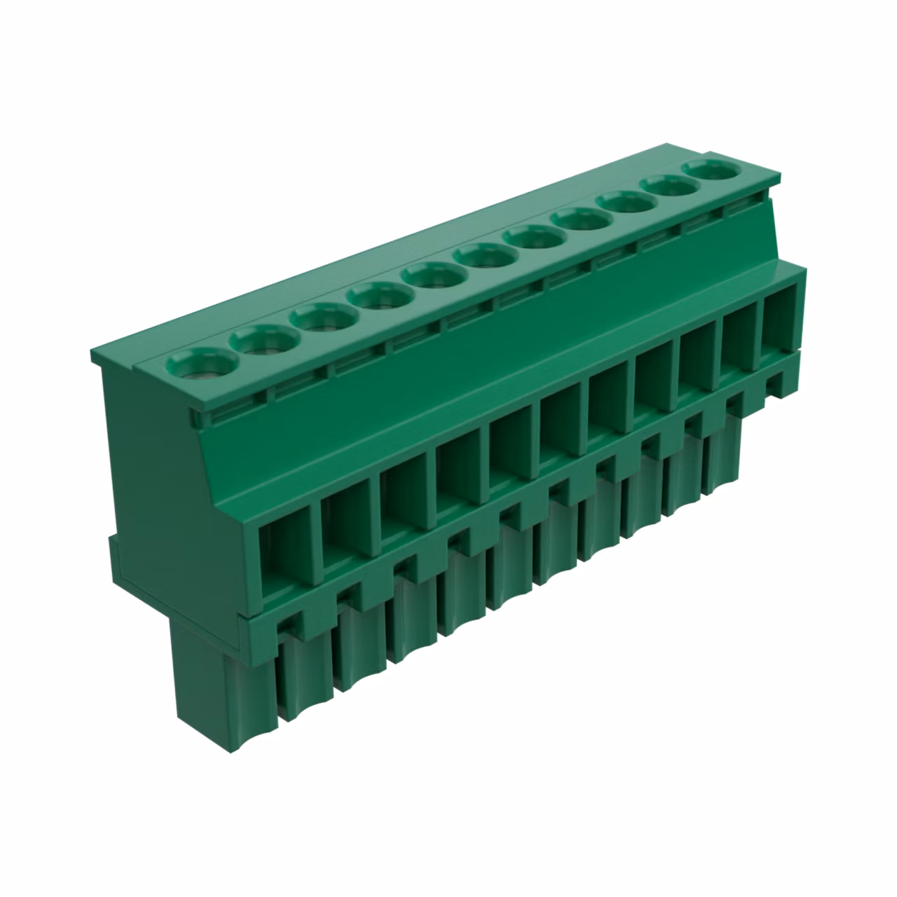 3.50mm Pitch Eurostyle Vertical Plug, with Reverse Imprinting, Rear Wire  Entry, Green Housing, 11 Circuits for sale