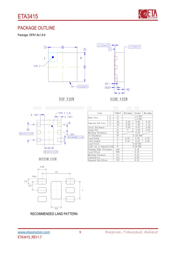 ETA3415DCG datasheet page 9