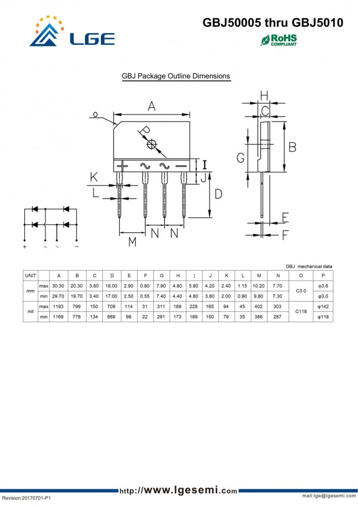 LGE GBJ5008 datasheet page 3