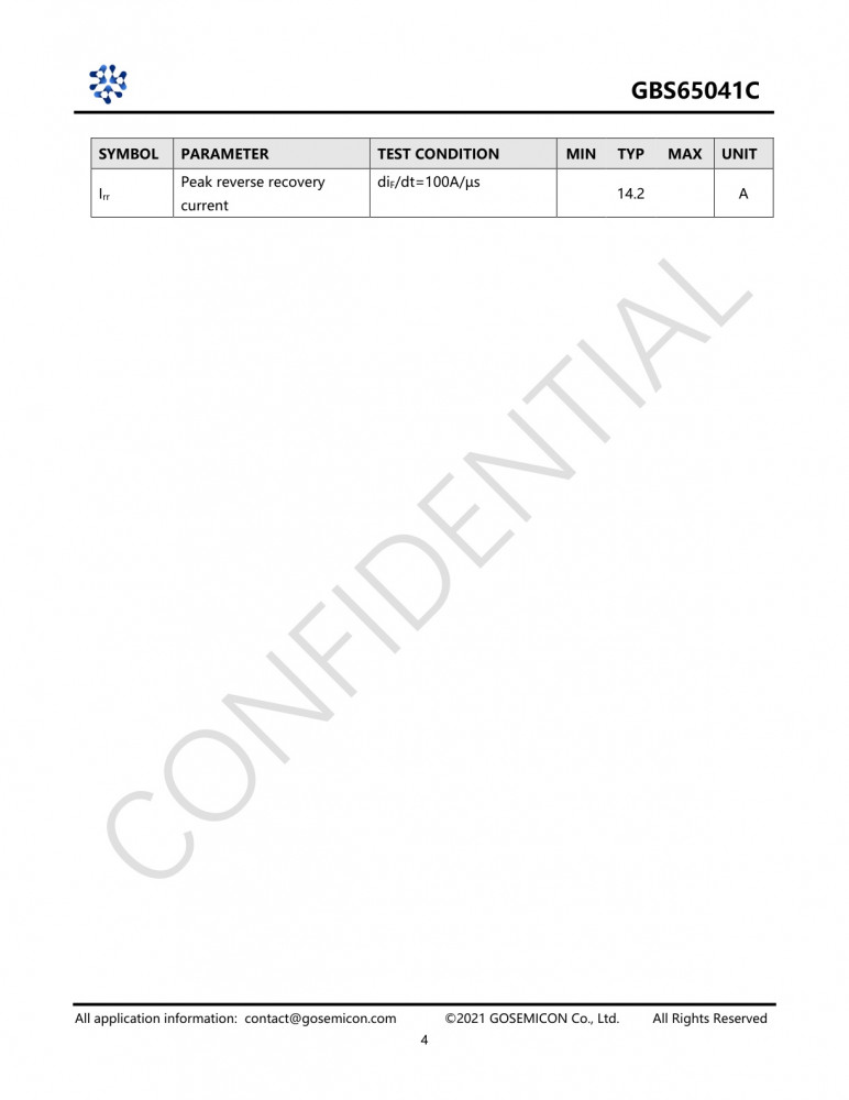 GBS65041CTOB datasheet page 4