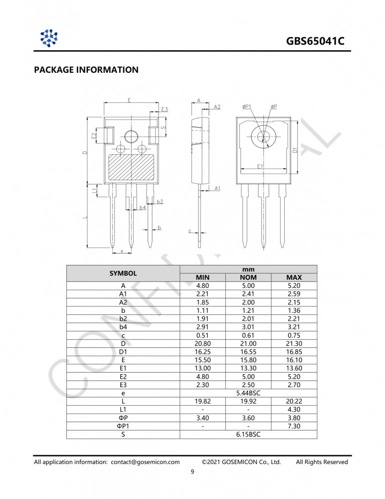 GBS65041CTOB datasheet page 9