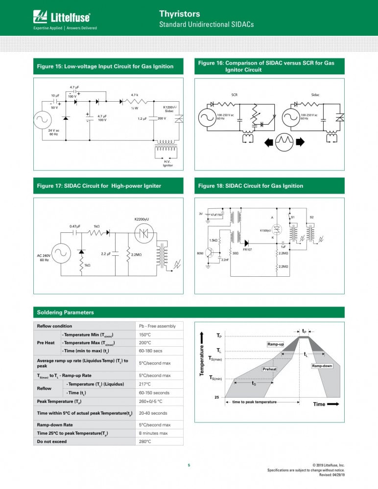 Littelfuse SIDAC datasheet page 5